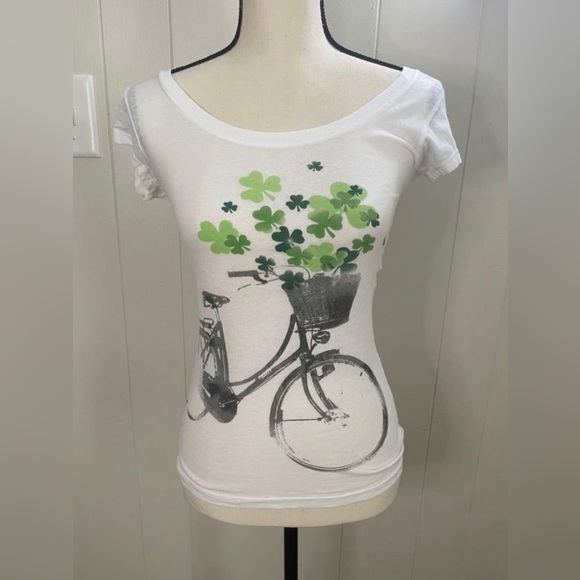 Stranded | Tops | Stranded Sz S Cotton Tee Tshirt Bicycle W Basket Of ...